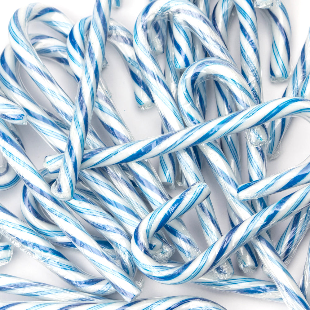 Candy Canes blauw (72 stuks) – Geboortesnoepjes.nl
